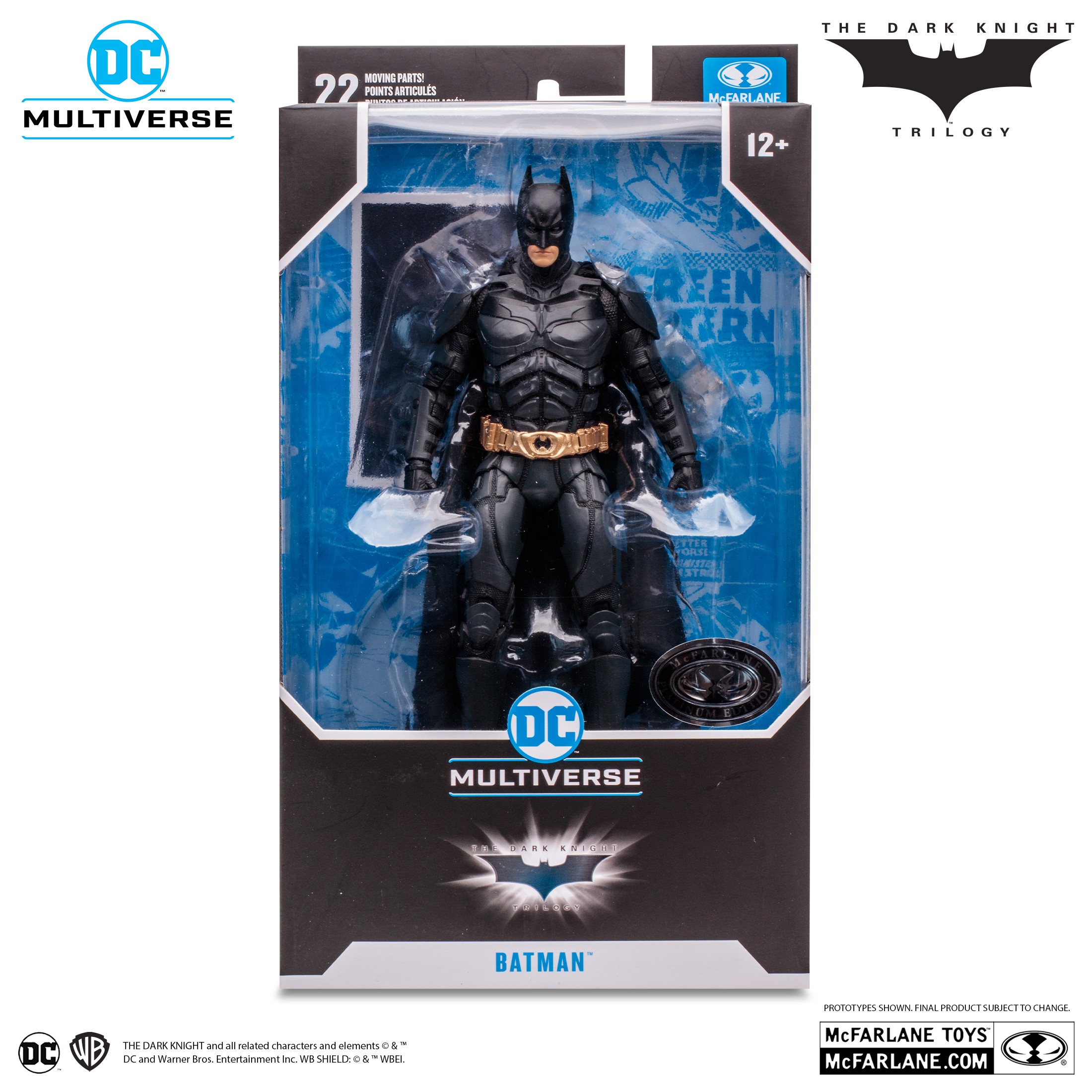The Dark Knight DC Multiverse Batman (Sky Dive) Platinum (Chase) Action ...