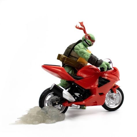 The Loyal Subjects TMNT Raphael with Motorcycle Deluxe Box | Ninja Toyz