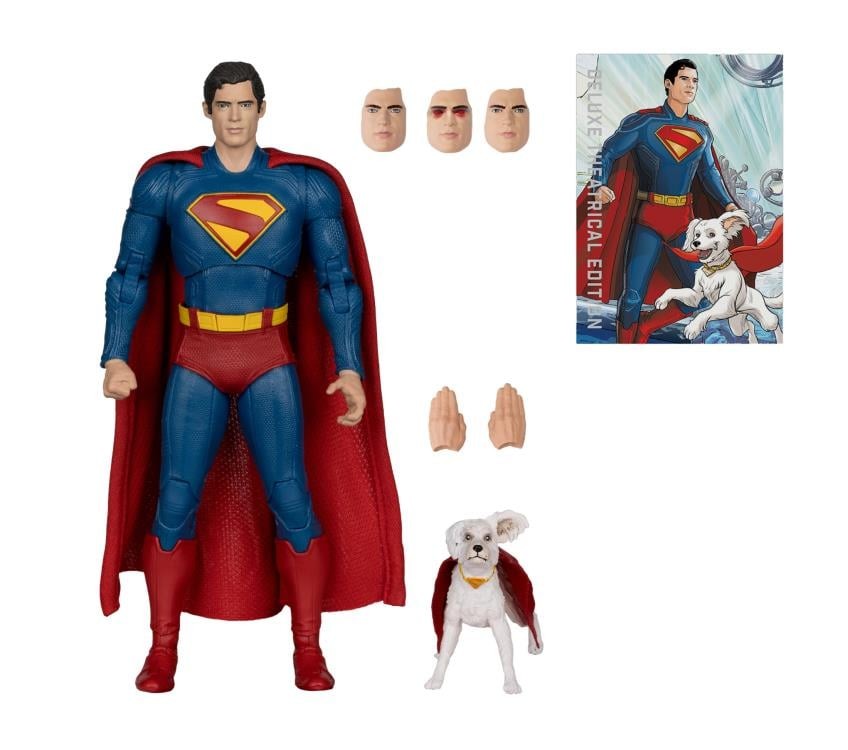 DC Multiverse DC Studios Superman Movie 7 Inch Action Figure Superman & Krypto Deluxe Theatrical ...