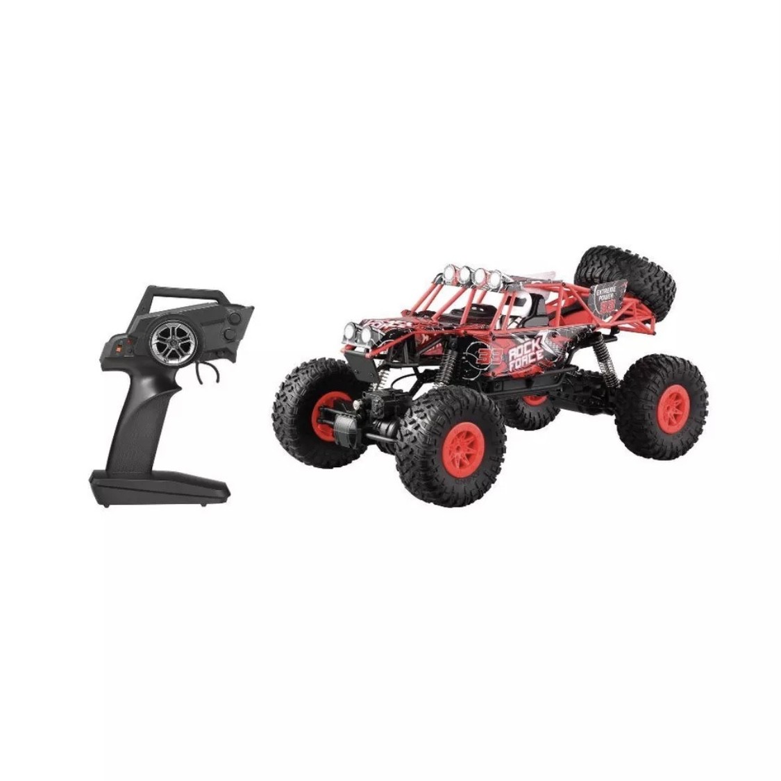 Power Craze Rock Force 4x4 RC AWD Off-Road Vehicle 1:10 Scale Red/Black ...