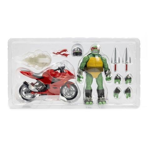 The Loyal Subjects TMNT Raphael with Motorcycle Deluxe Box | Ninja Toyz